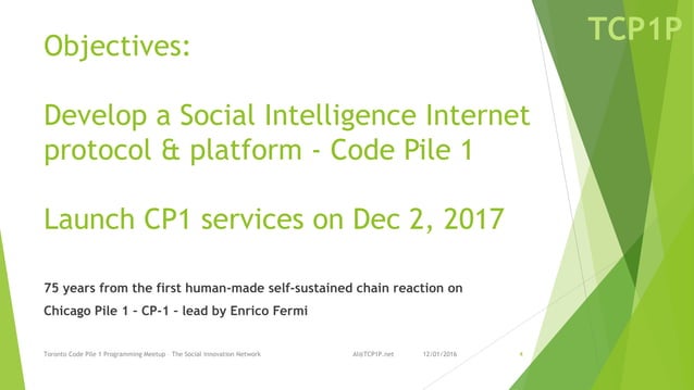 TCP1P.net Meetup Vision, Objectives and Roadmap | PPT