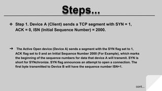 TCP/IP 3-way Handshake | PPTX