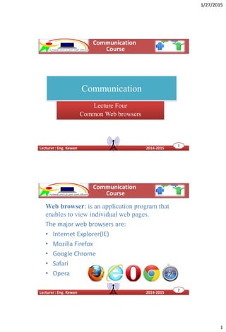 Lec 4 introduction to the common web browsers | PDF | Browsers ...