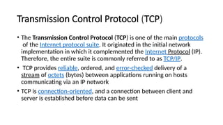 TCP and UDP comparison and itsi application.pptx