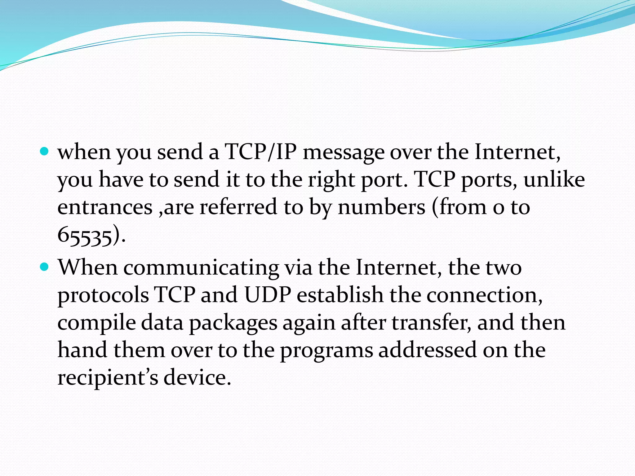 Tcp and udp ports | PPTX