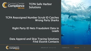 TCPA Safe Harbor Compliance Solutions | PPTX | Phone Services | Home ...