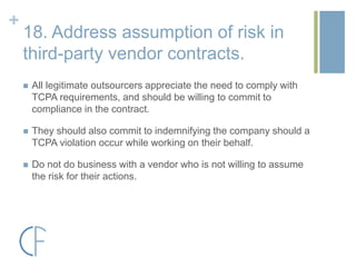 19 Tips for Achieving TCPA Compliance in Your Contact Center | PPTX