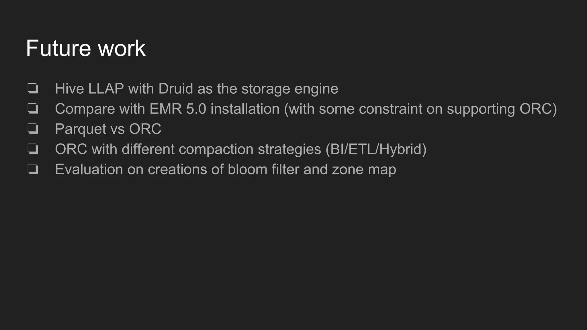 A TPC Benchmark of Hive LLAP and Comparison with Presto | PDF