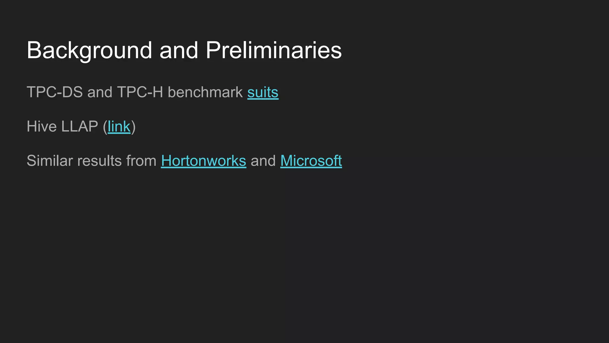 A TPC Benchmark of Hive LLAP and Comparison with Presto | PDF