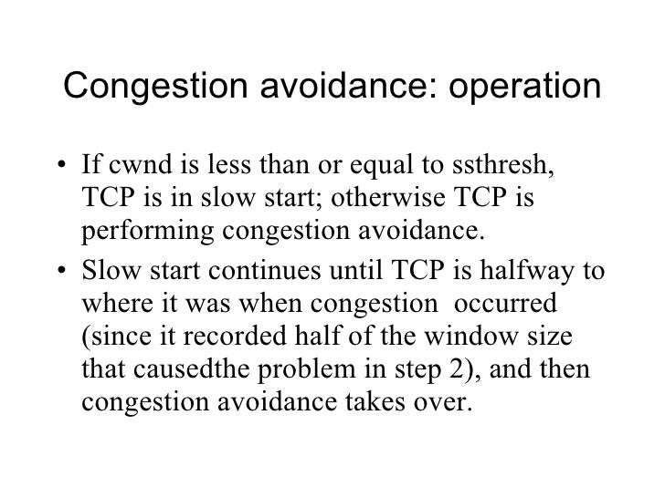 Tcp Congestion Avoidance