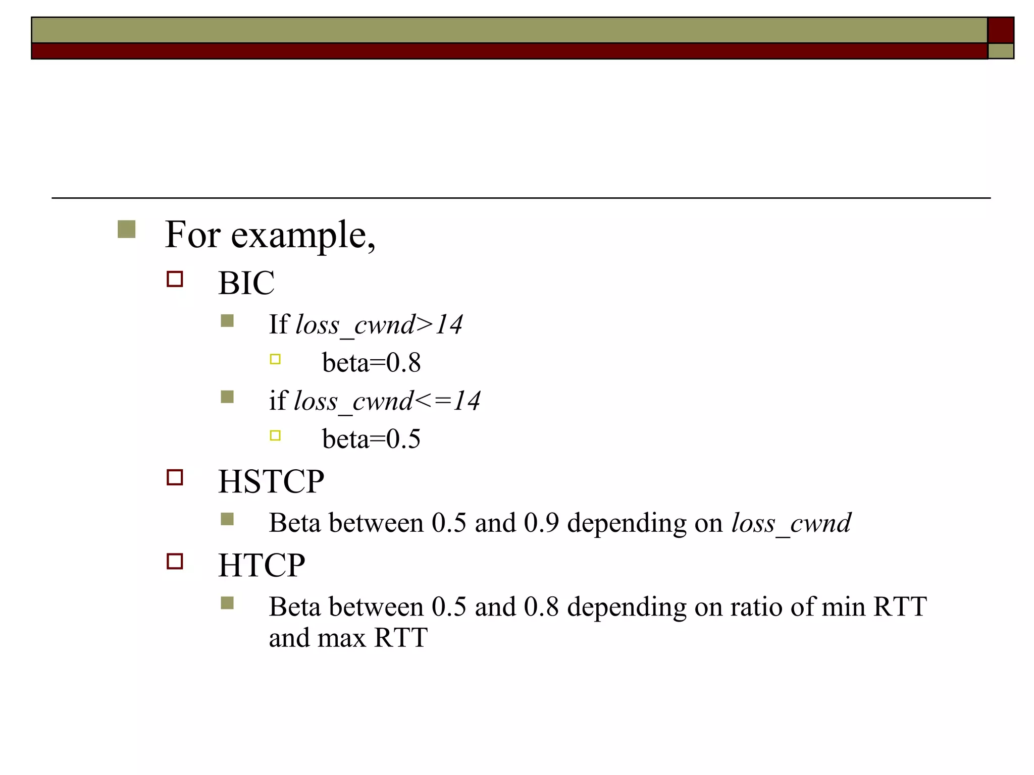 Tcp Congestion Avoidance Algorithm Identification Ppt