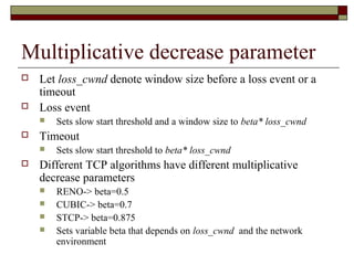 Tcp congestion avoidance algorithm identification | PPT