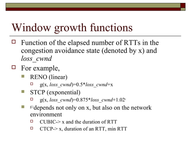 Tcp congestion avoidance algorithm identification | PPT Tcp congestion avoidance algorithm identification | PPT