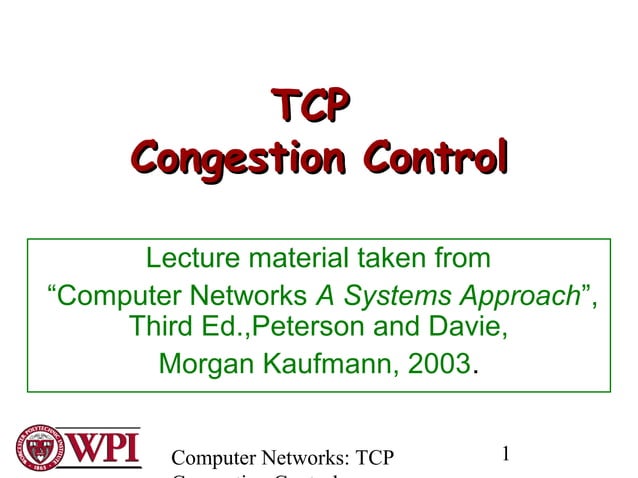 Tcp congestion control (1) | PPT