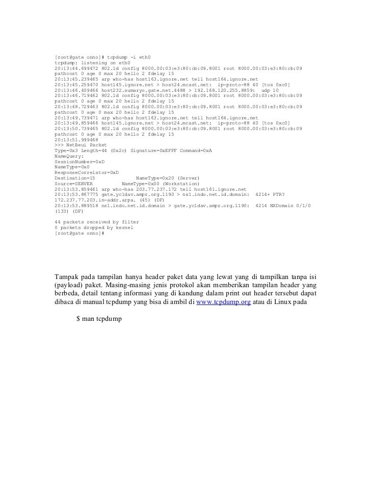 Tcpdump How To See Payload Howto Techno