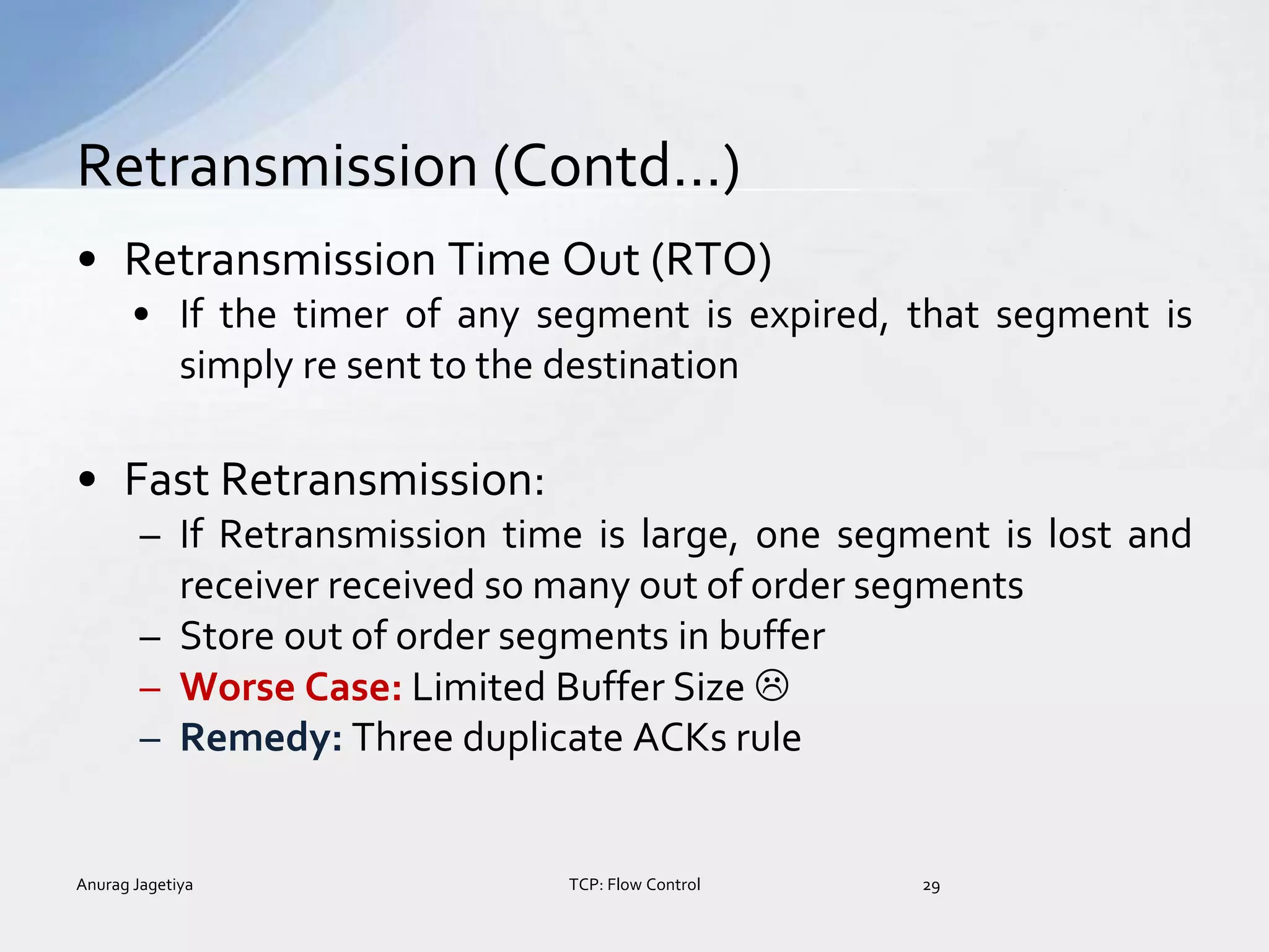 Tcp Protocol Flow Control Pptx Internet Computing