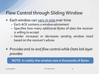 TCP protocol flow control | PPTX