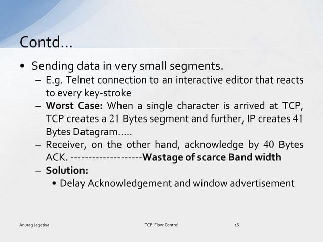 TCP protocol flow control | PPTX | Internet | Computing