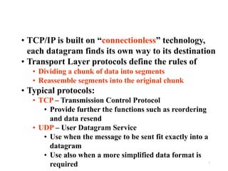 The Internet protocol suite, commonly known as TCP/IP, is a framework ...