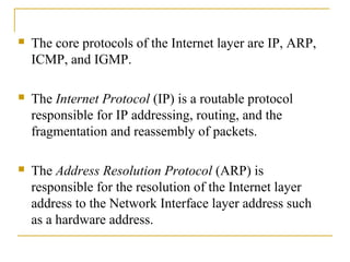 TCP/IP Protocols With All Layer Description | PPT