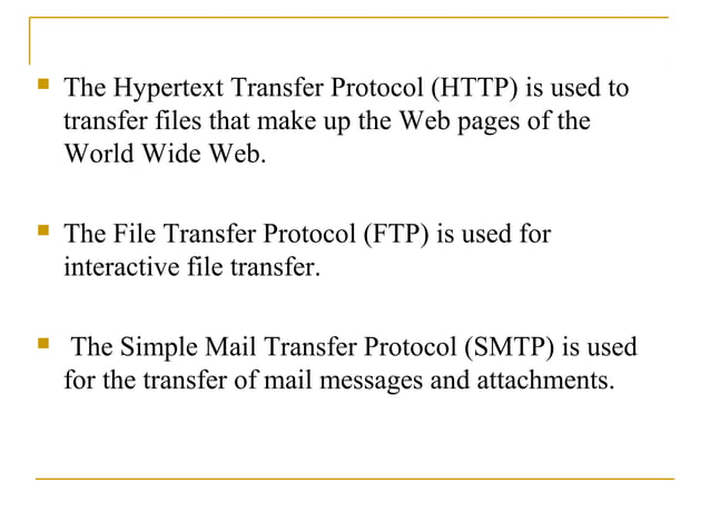 Tcpip Protocols With All Layer Description Ppt Computer Networking Computing