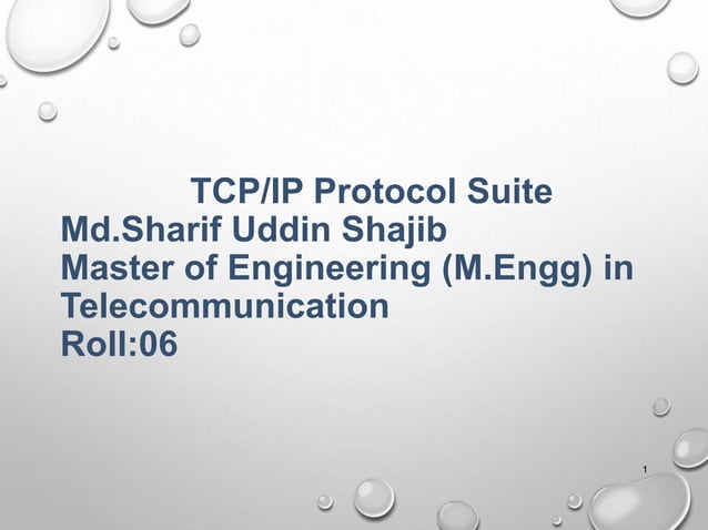 TCP/IP Protocol Suite model Transmission Control Protocol | PPT