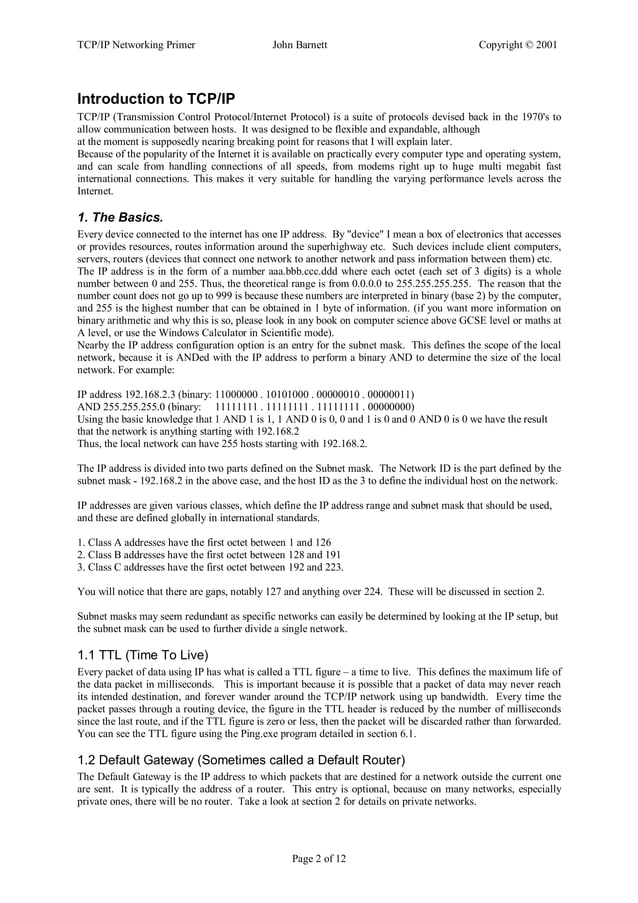 Tcpip Intro | PDF