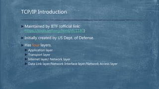 TCP/IP Introduction | PPTX