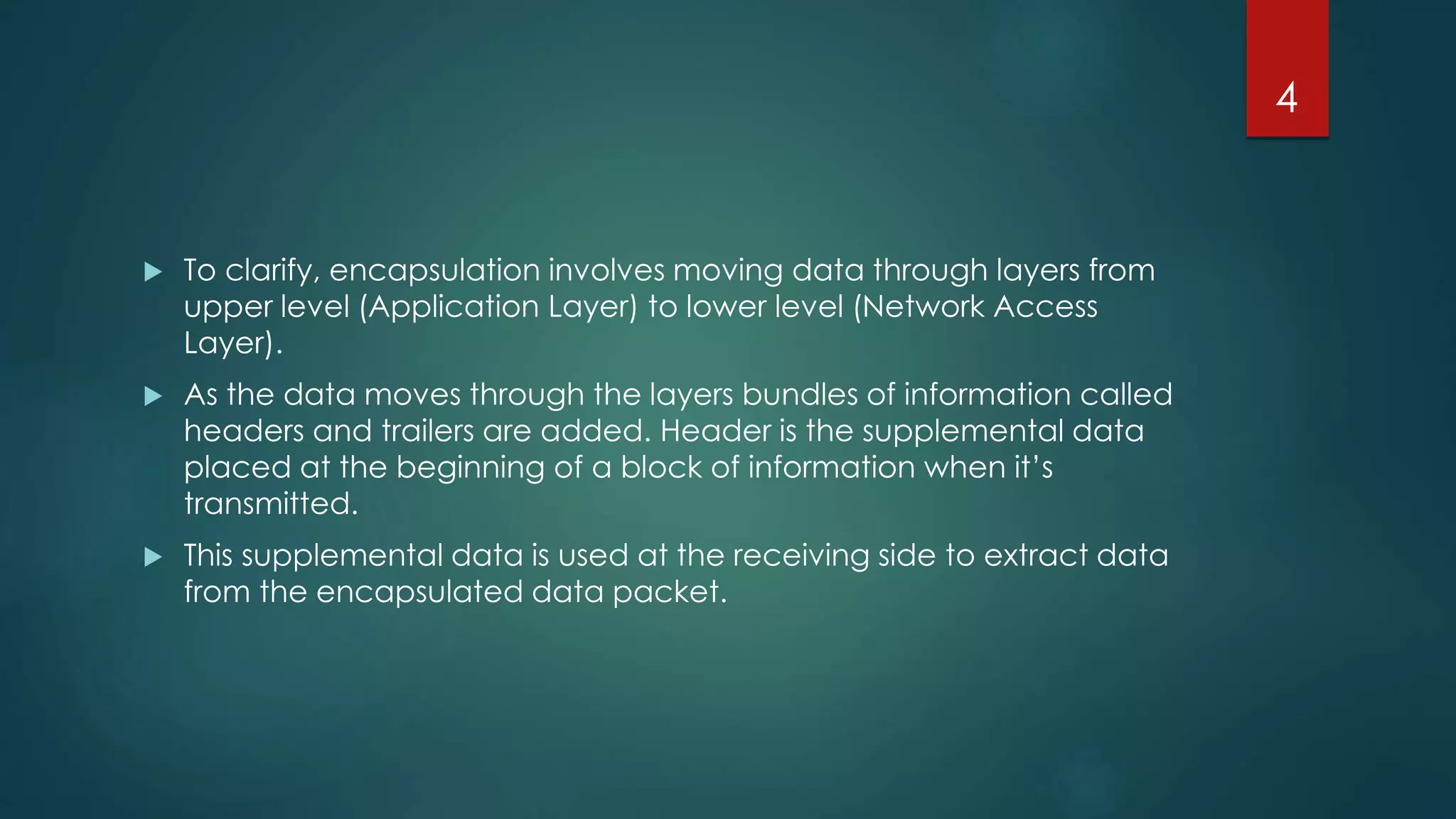 TCP/IP Presentation lab encapsulation and de-capsulation Nick Raston ...