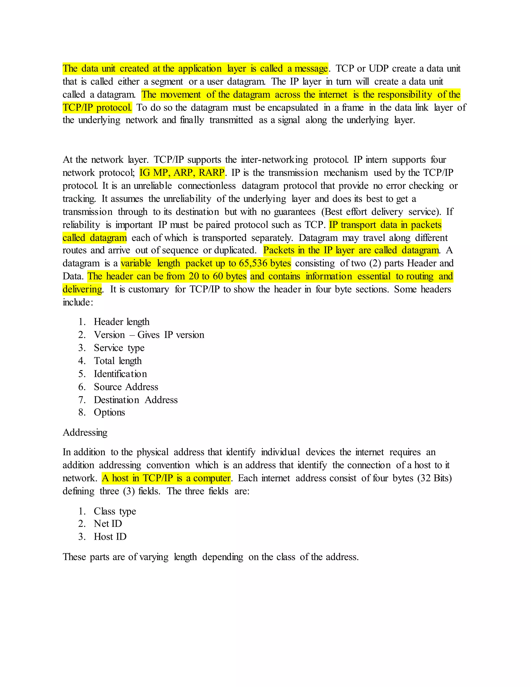 TCP/IP Protocal Suite | DOCX