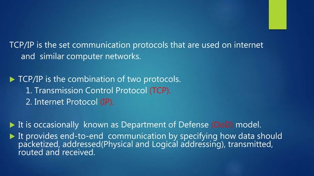 Tcp ip protocols | PPT
