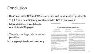 TCPLS presentation @ietf 109 | PPT