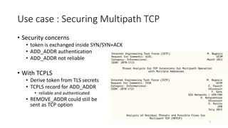 TCPLS presentation @ietf 109 | PPT