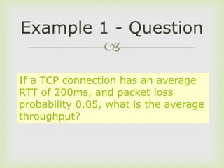 Tcp periodic modeling | PPT
