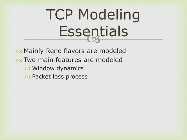 Tcp periodic modeling | PPT