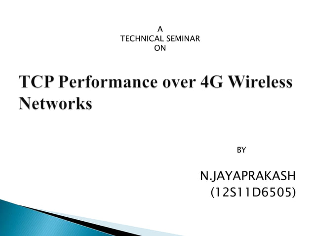 Tcp over 4 g | PPT