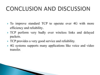 Tcp over 4 g | PPTX