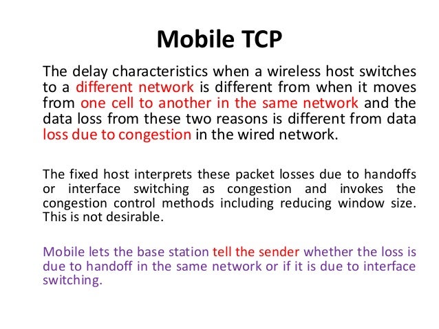TCP over wireless slides