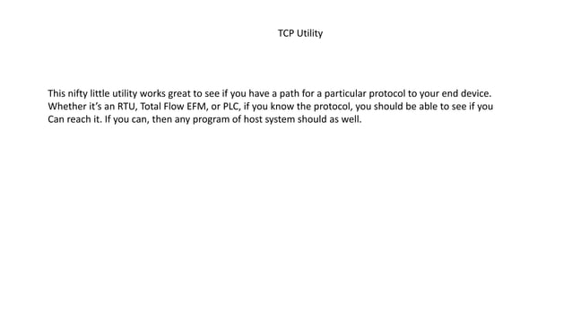Tcp Ping Utility Ppt
