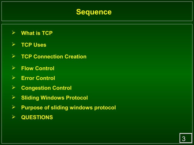 An overview of TCP (Transmission Control Protocol) | PPT