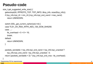 Programming TCP for responsiveness | PPTX