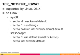 Programming TCP for responsiveness | PPTX