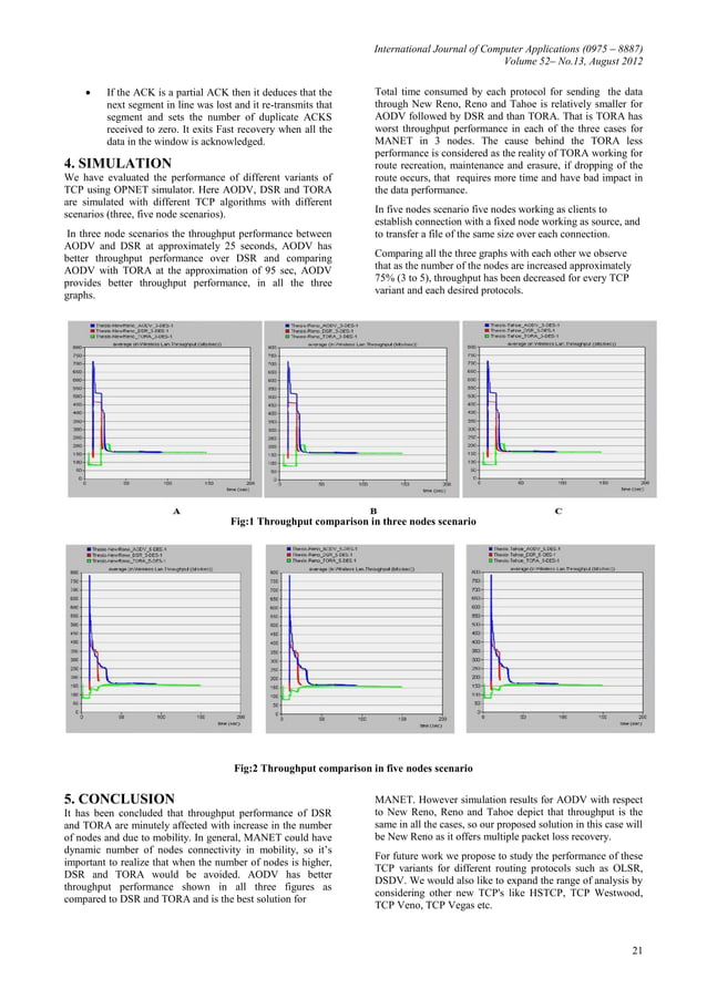 Comparative Analysis of Different TCP Variants in Mobile Ad-Hoc Network | PDF