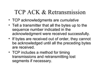 Tcp Reliability Flow Control | PPT