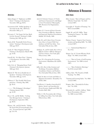 Training Dos & Don'ts | PDF