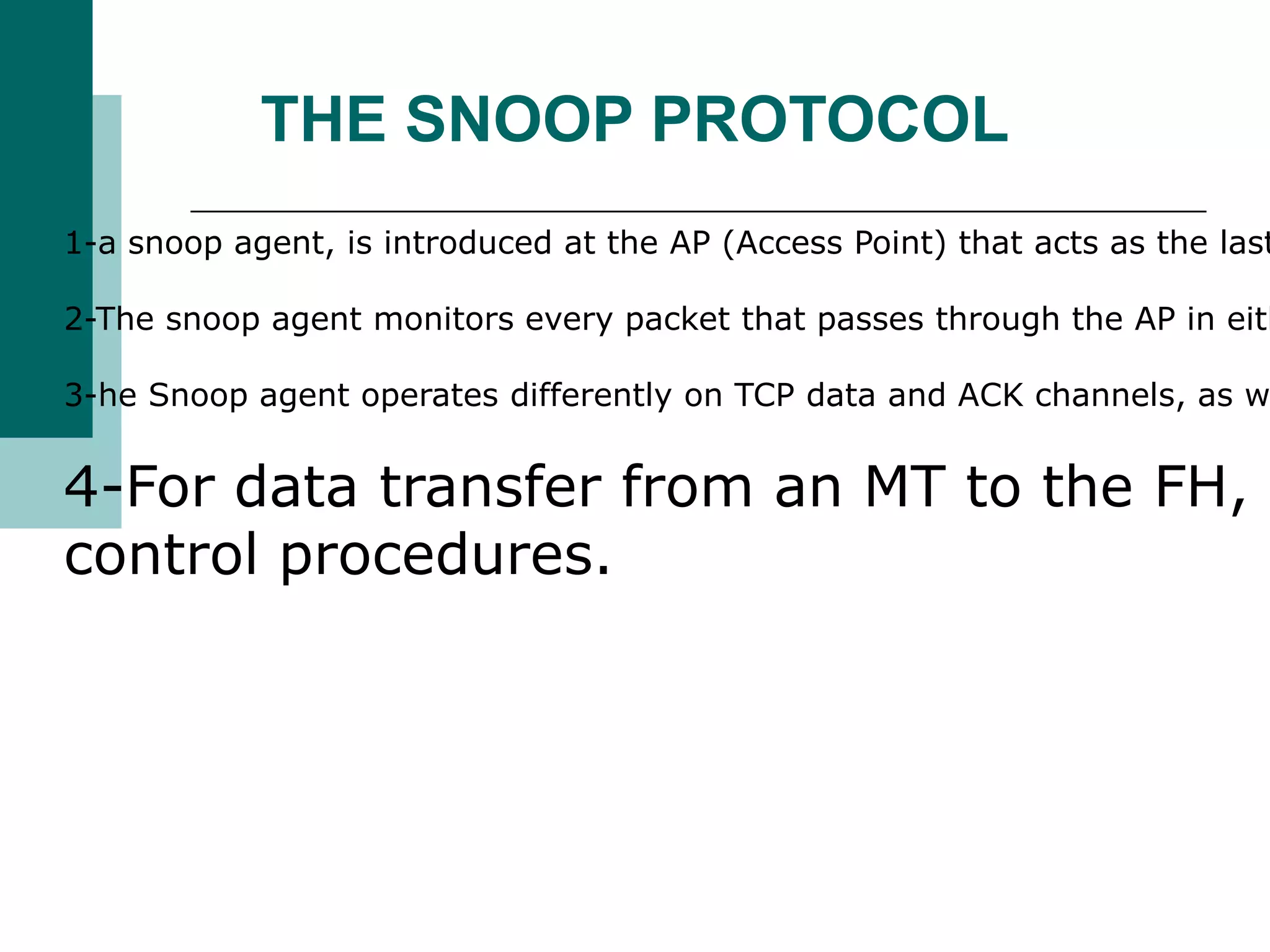 Tcp snoop protocols | PPTX