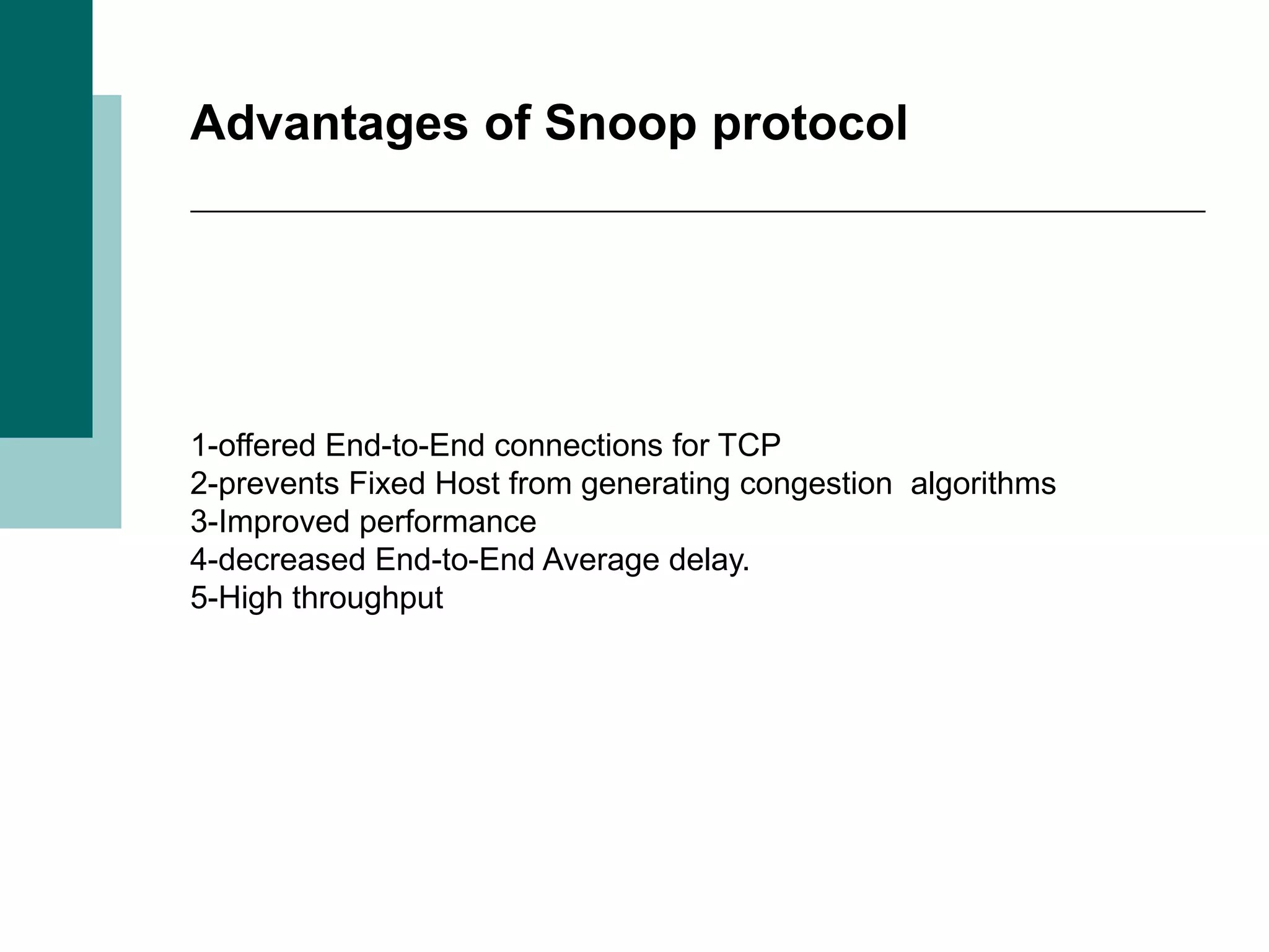 Tcp snoop protocols | PPTX
