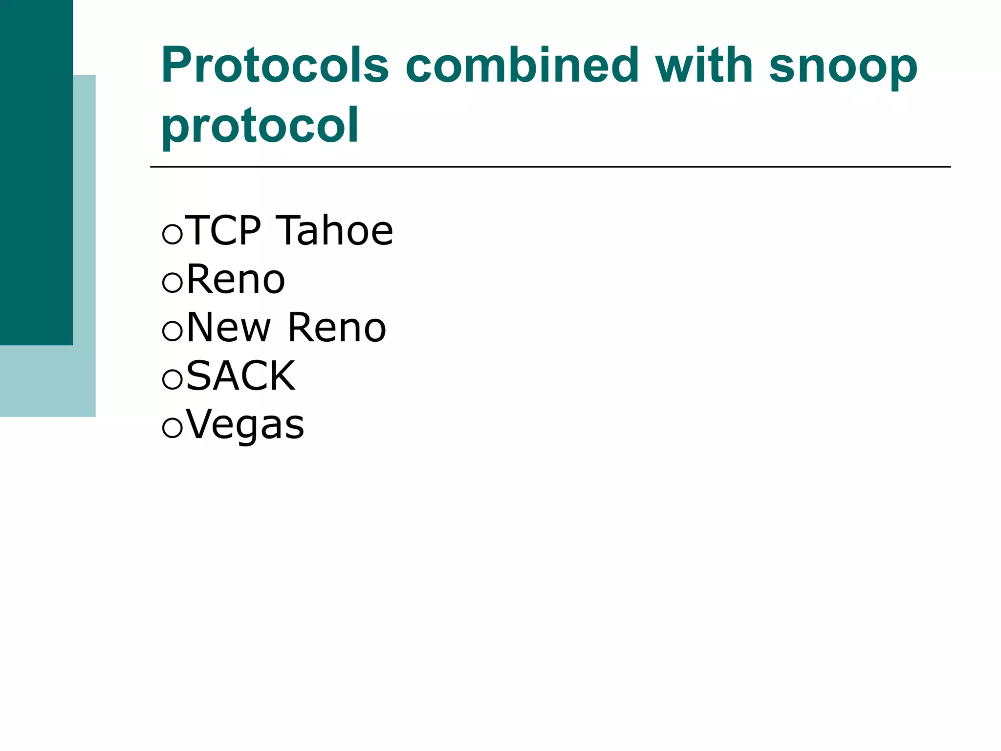 Tcp snoop protocols | PPTX
