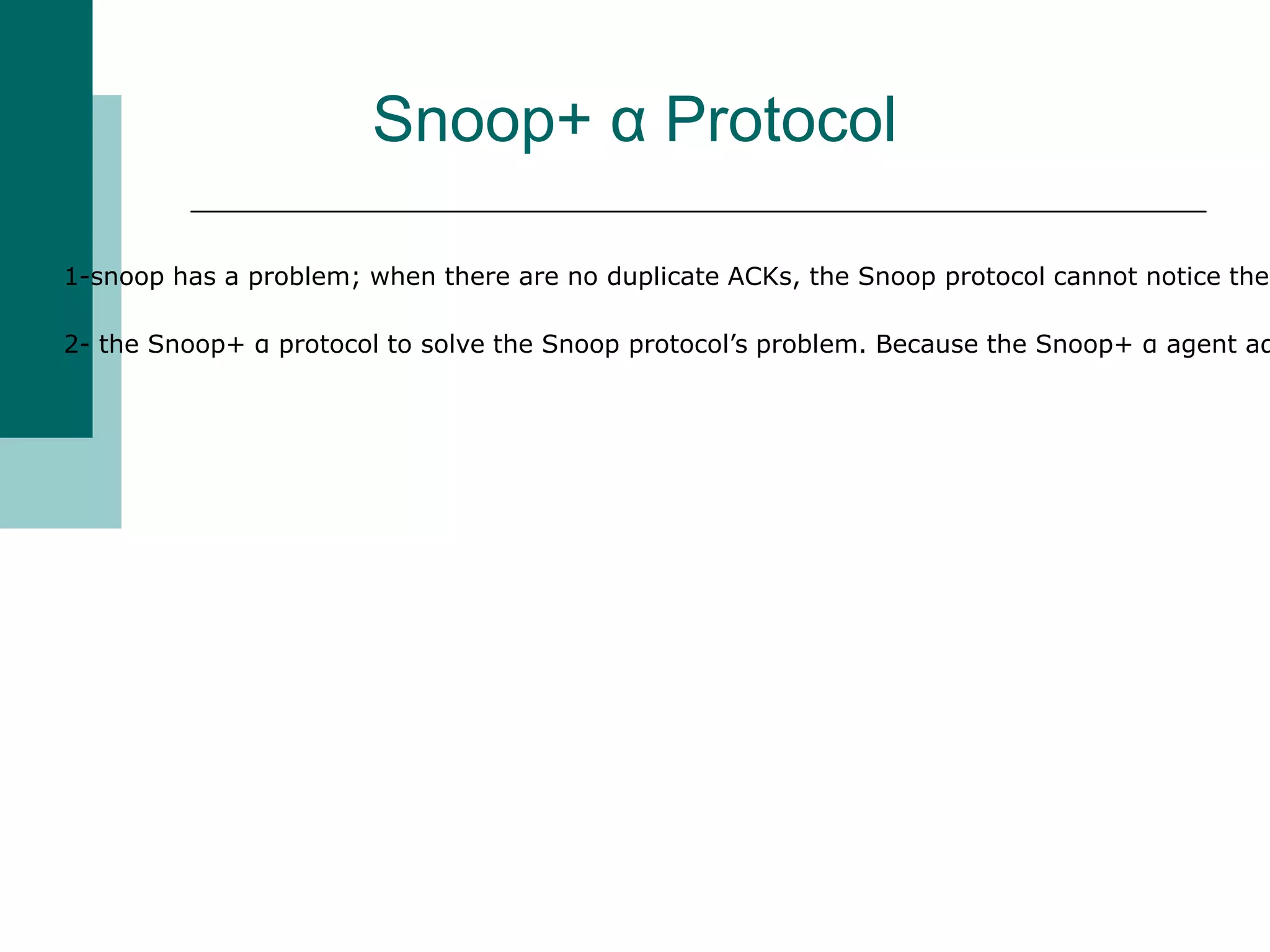 Tcp snoop protocols | PPTX