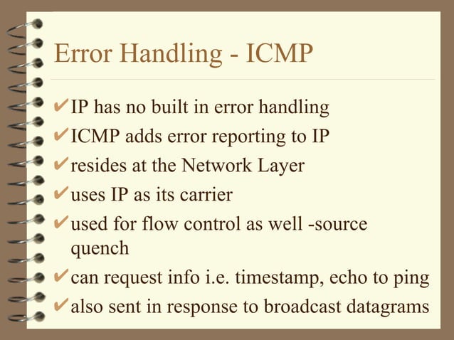 Tcp Udp Icmp And The Transport Layer | PPT