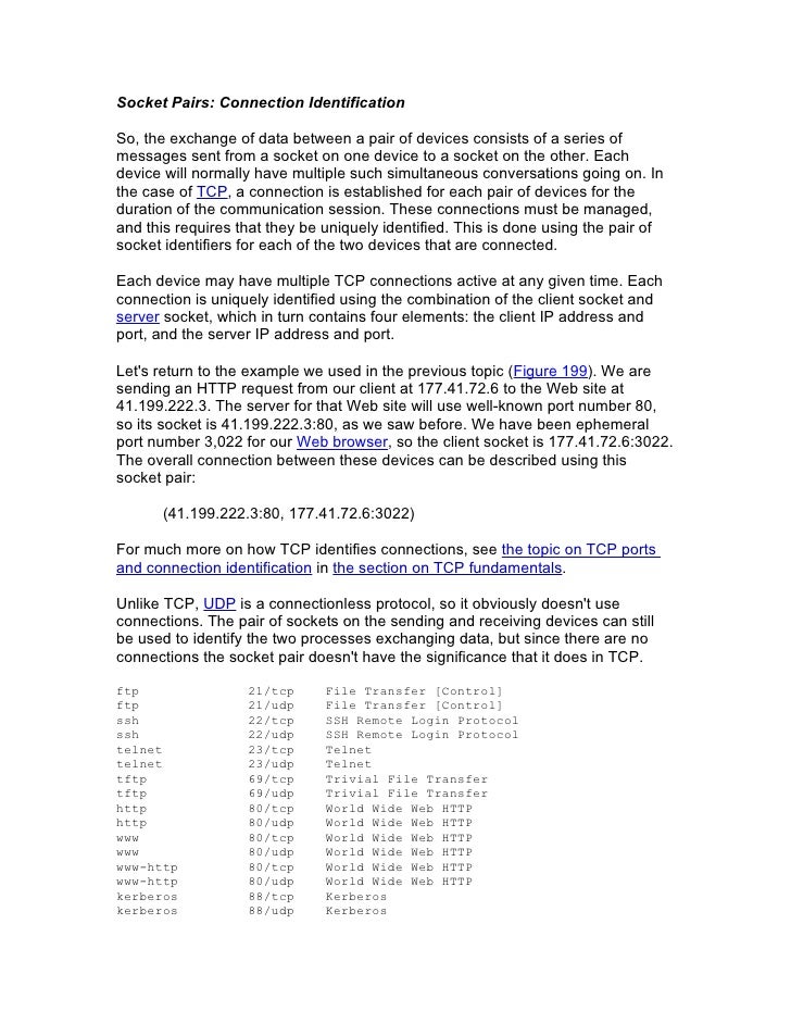 Tcp Udp Notes