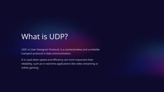 Reliable vs Fast: Understanding TCP and UDP Protocols | PPTX