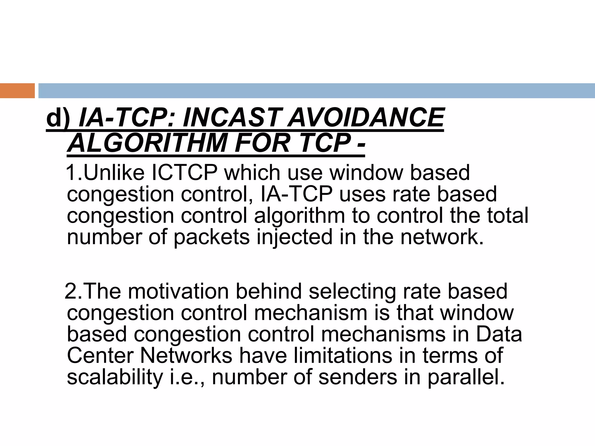 Tcp variants for data center networks | PPTX