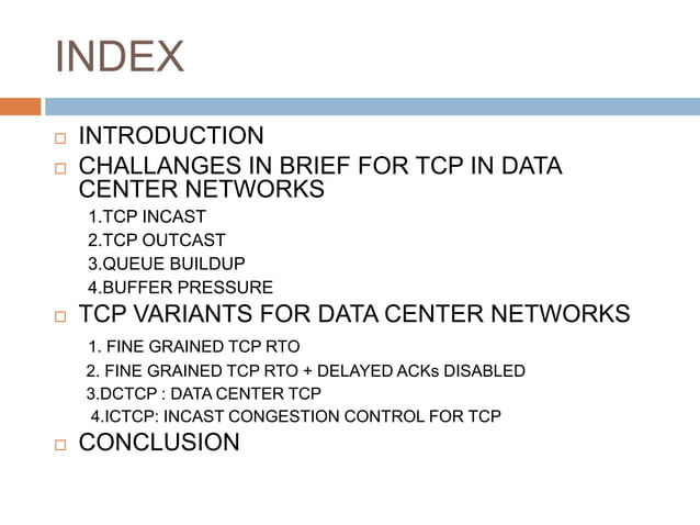 Tcp Variants For Data Center Networks Ppt